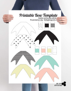 DIY Printable Paper Bow with Template – The Tiny Honeycomb