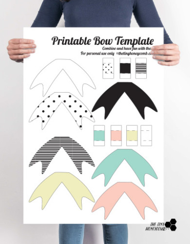DIY Printable Paper Bow with Template – The Tiny Honeycomb