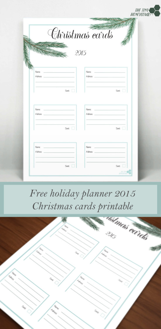 Christmas cards 2015 – Free Christmas planner – The Tiny Honeycomb