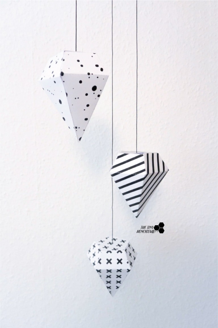 DIY Paper Diamonds with free template – The Tiny Honeycomb