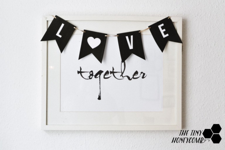 DIY Love banner for Valentine. Simple and cute + free printable. – The ...